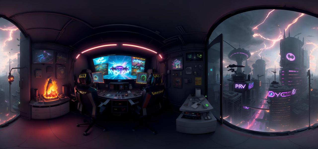 modern computer animation art station concept ar | 360° panorama ...